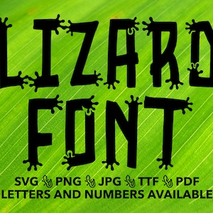 Lizard Font SVG, Lizard Font for Cricut, Lizard Font SVG, PNG, Jpg, Ttf ...