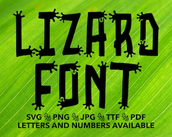 Lizard Letters - SVG, PNG, JPG - Digital Download, Commercial Use ...