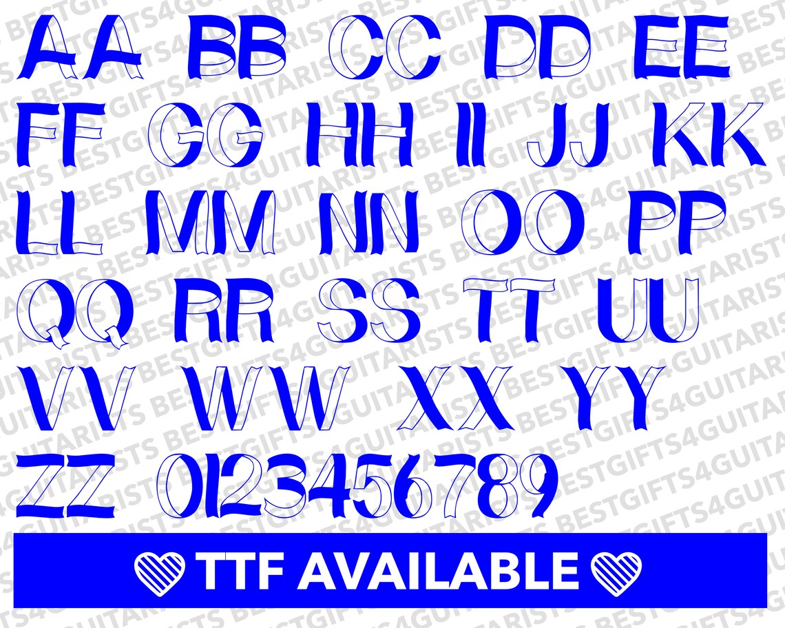 Blue Ribbon Font SVG, Ribbon Font for Cricut, Ribbon Font SVG, PNG, Jpg ...