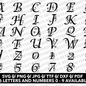 Music Font SVG - Music Note Font for Cricut - Music Notes Alphabet ...