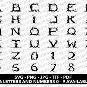 Tree Font SVG, Coven Tree Font for Cricut, Tree Font SVG, PNG, Jpg, Ttf ...