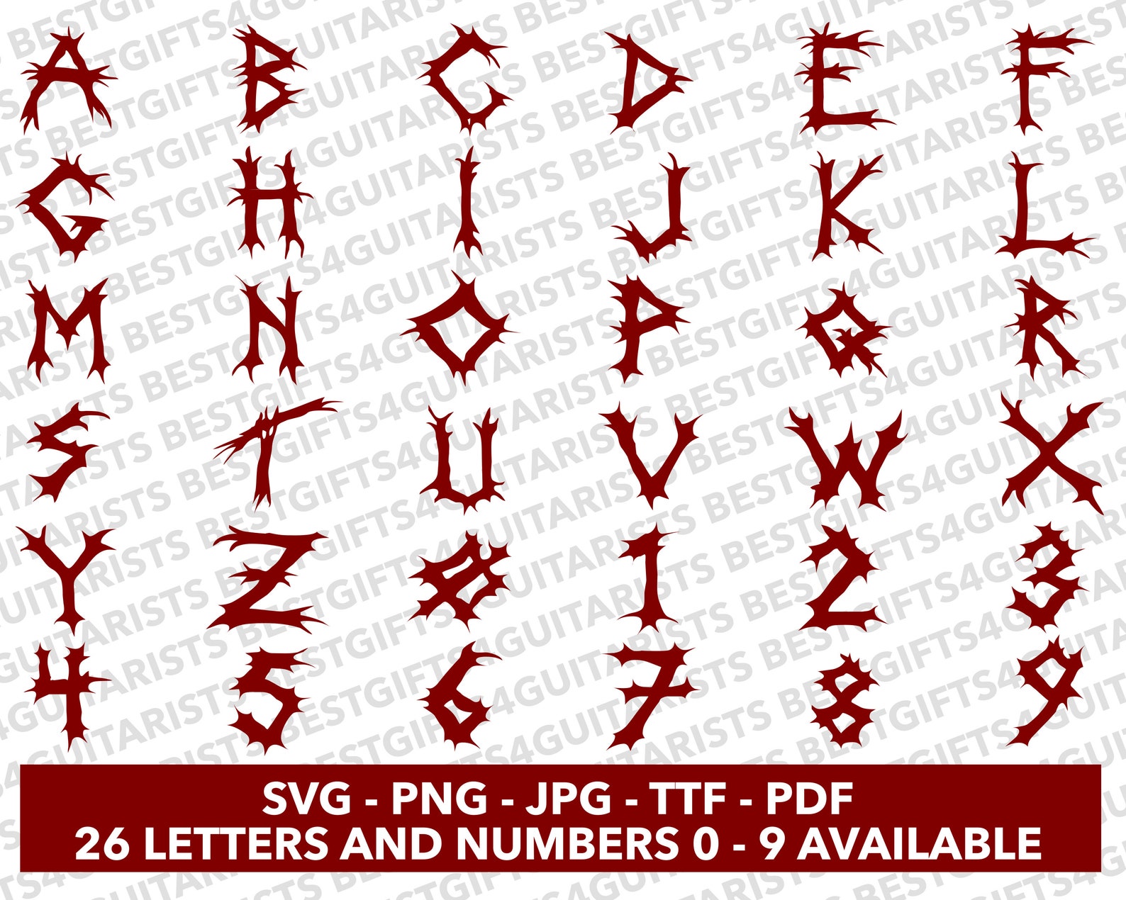 Horror Scratch Font SVG, Horror Font for Cricut, Horror Font SVG, PNG ...