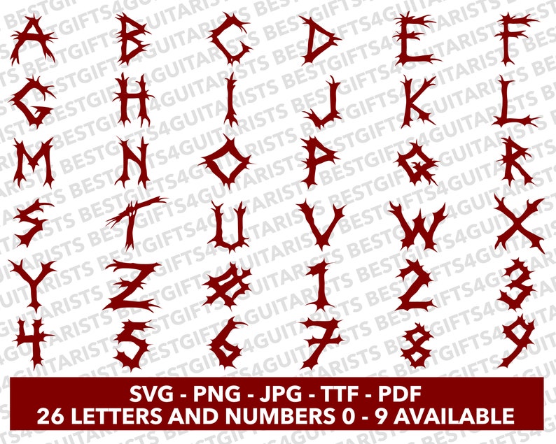 Horror Scratch Font SVG, Horror Font for Cricut, Horror Font SVG, PNG ...