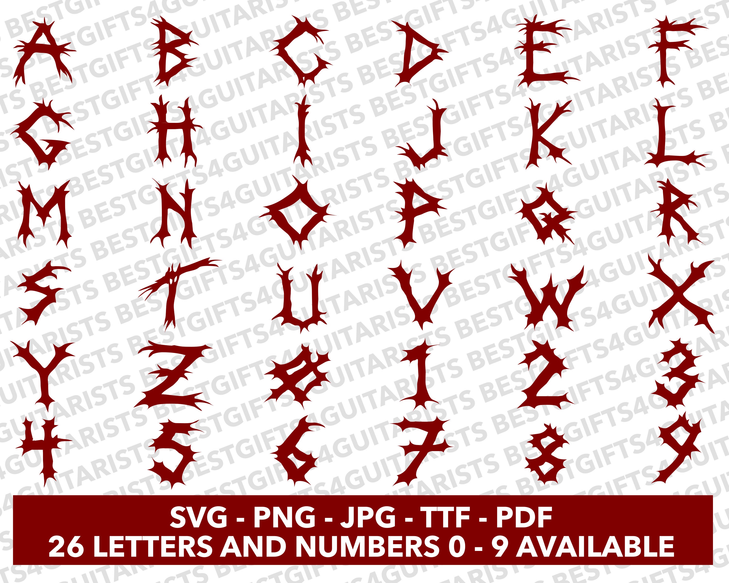 Horror Scratch Font SVG, Horror Font for Cricut, Horror Font SVG, PNG ...