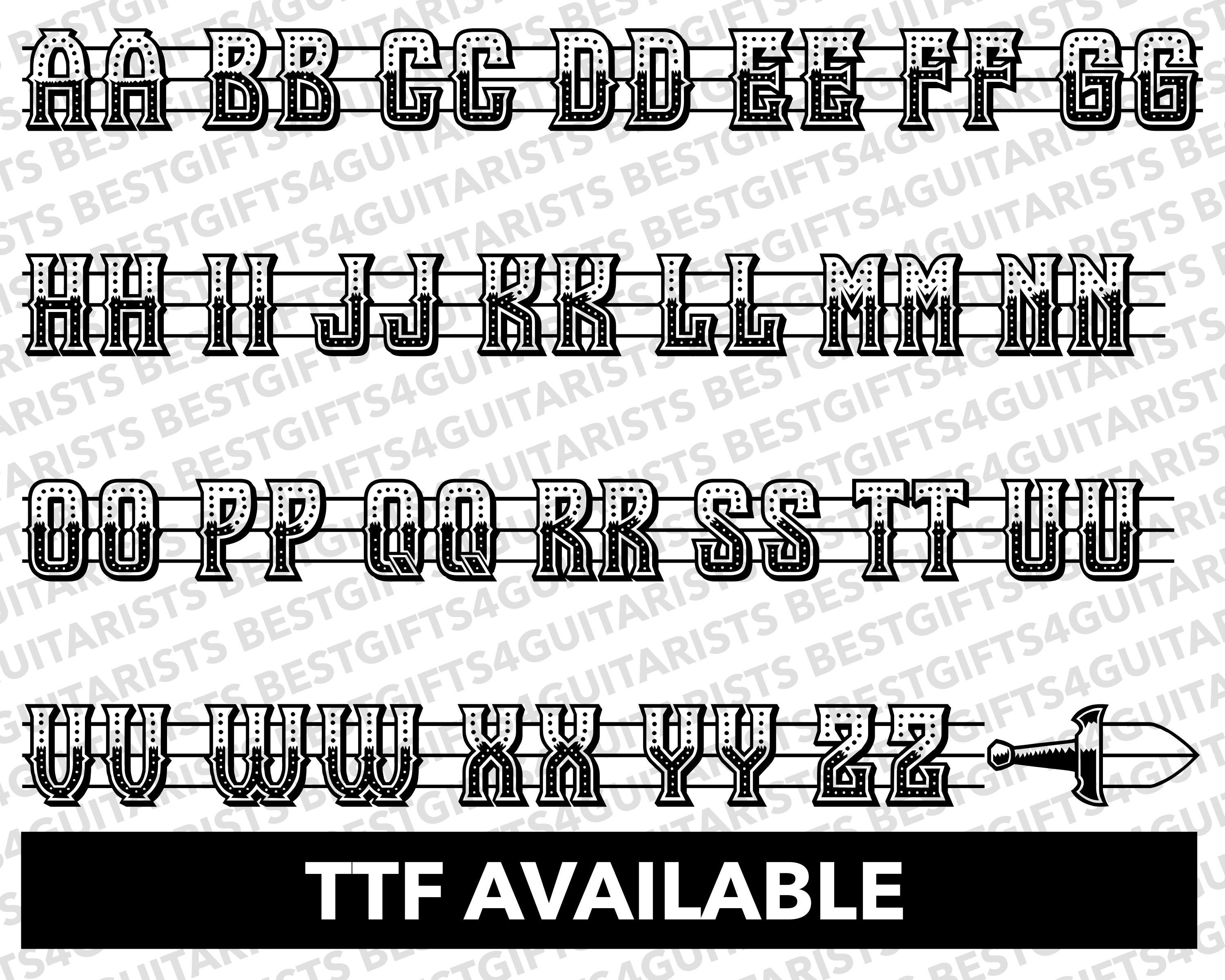 Sword Font SVG, Sword Font for Cricut, Medieval Font SVG, PNG, Jpg, Ttf ...