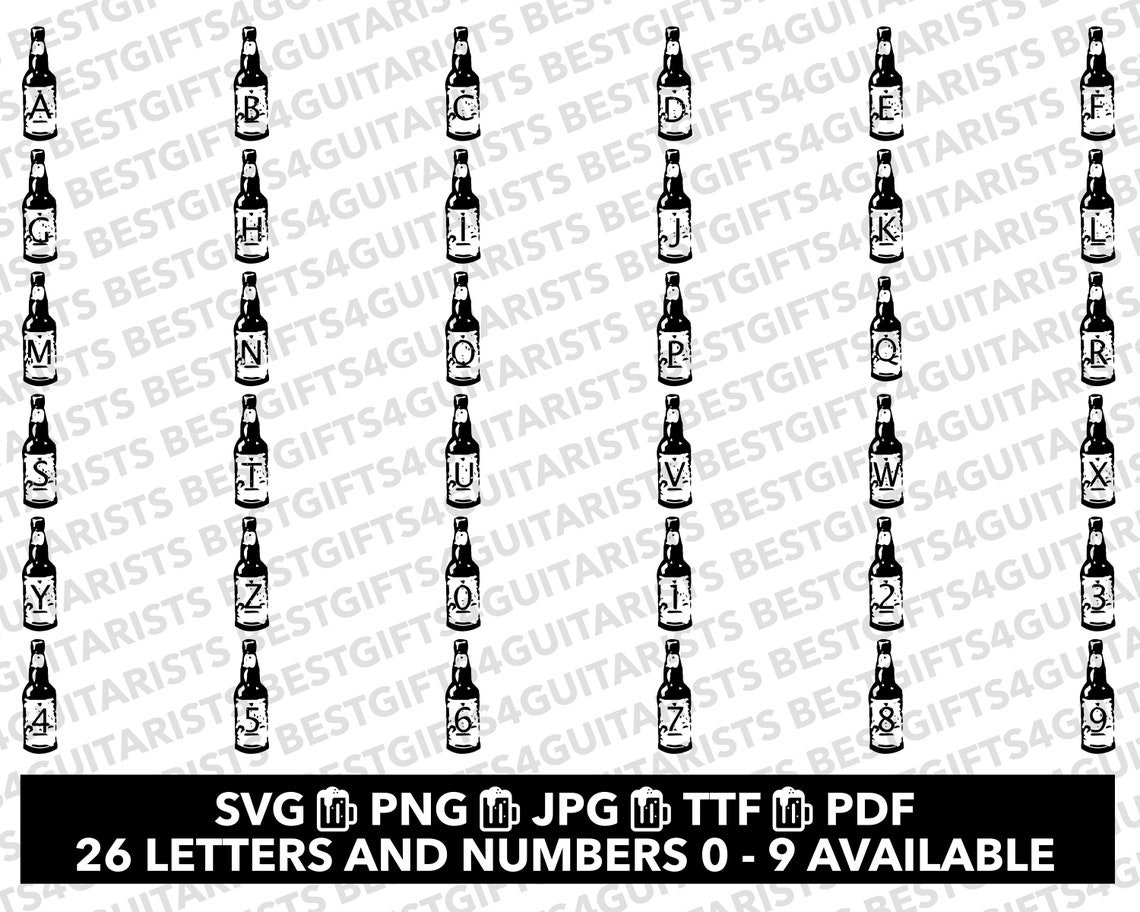 Beer Font SVG, Beer Font for Cricut, Alcohol Font SVG, PNG, Jpg, Ttf ...