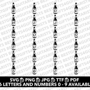 Beer Font SVG, Beer Font for Cricut, Alcohol Font SVG, PNG, Jpg, Ttf ...