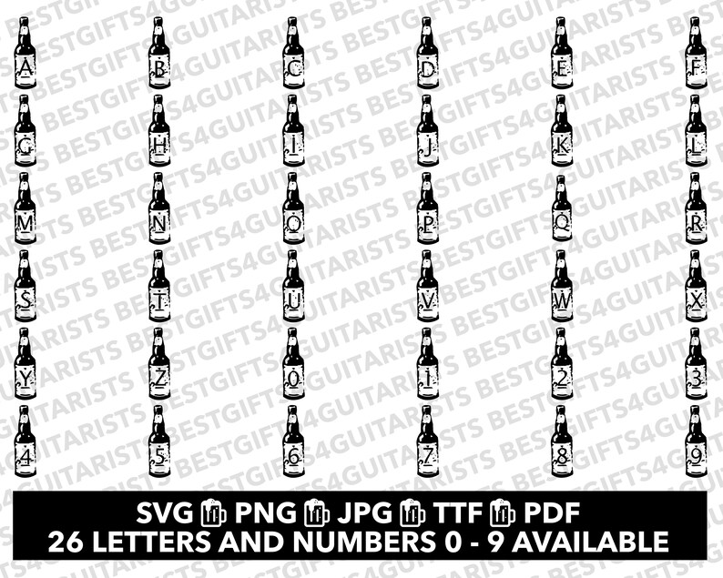 Beer Font SVG, Beer Font for Cricut, Alcohol Font SVG, PNG, Jpg, Ttf ...
