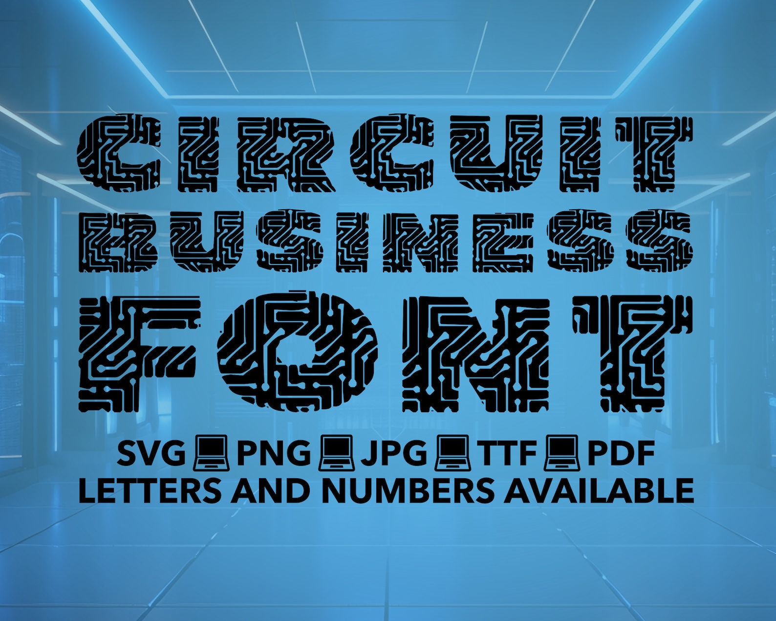 Circuit Business Font SVG, Circuit Font for Cricut, Circuit Font SVG ...