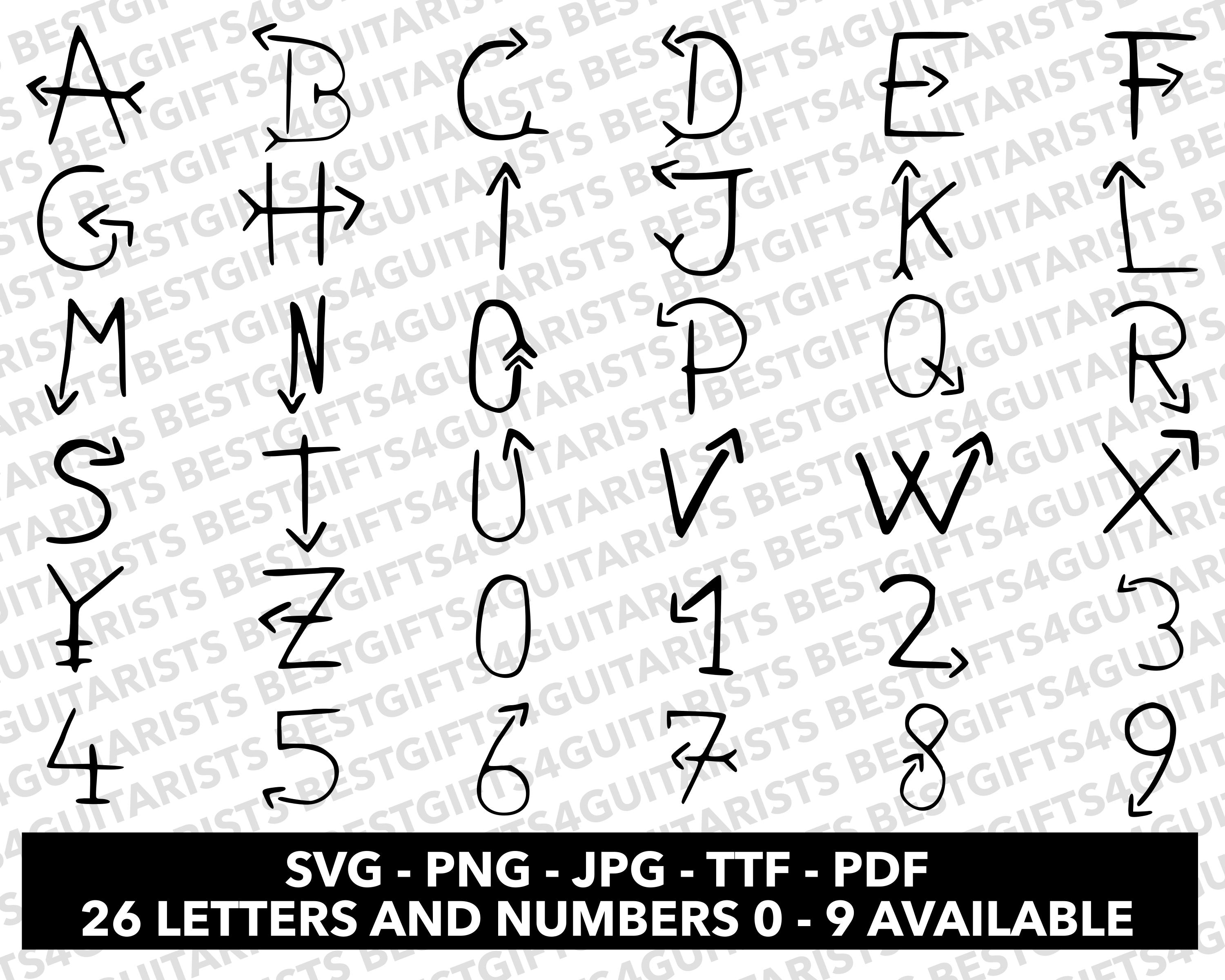 Arrow Font SVG, Arrow Font PNG, Arrow Letters Svg, Png, Ttf, Jpg, Pdf ...
