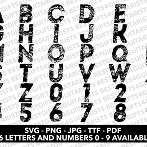 Distressed Font SVG, Distressed Stamp Font, Distressed Font SVG, PNG ...
