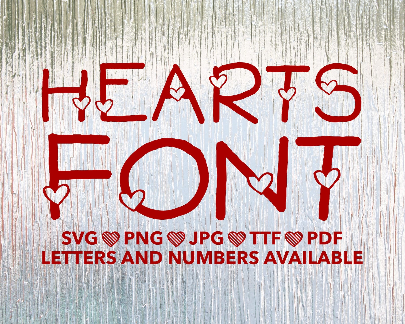 Hearts Font SVG, Heart Font for Cricut, Heart Font SVG, PNG, Jpg, Ttf ...