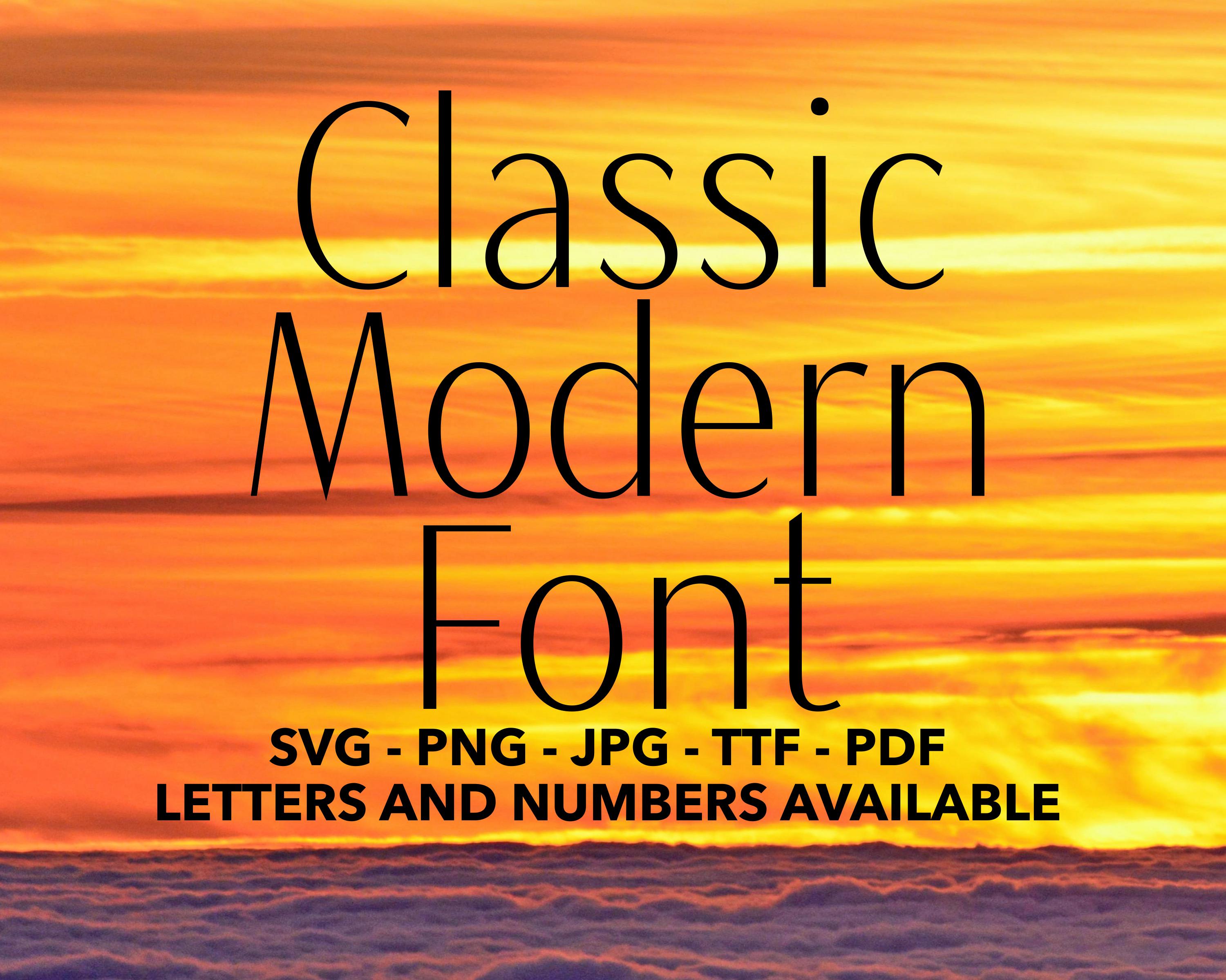 Classic Modern Font SVG, Modern Font for Canva, Classic Font SVG, PNG ...