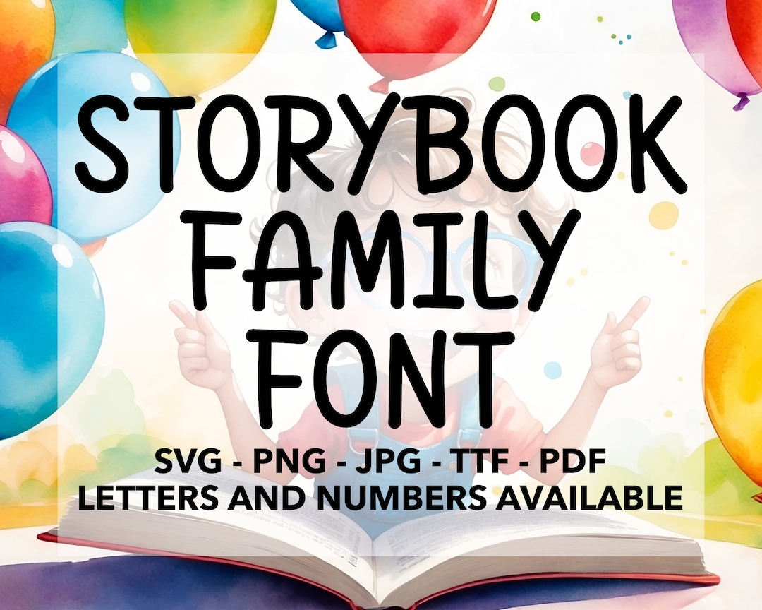 Storybook Family Font SVG - Storybook Font TTF - Old Storybook Font ...