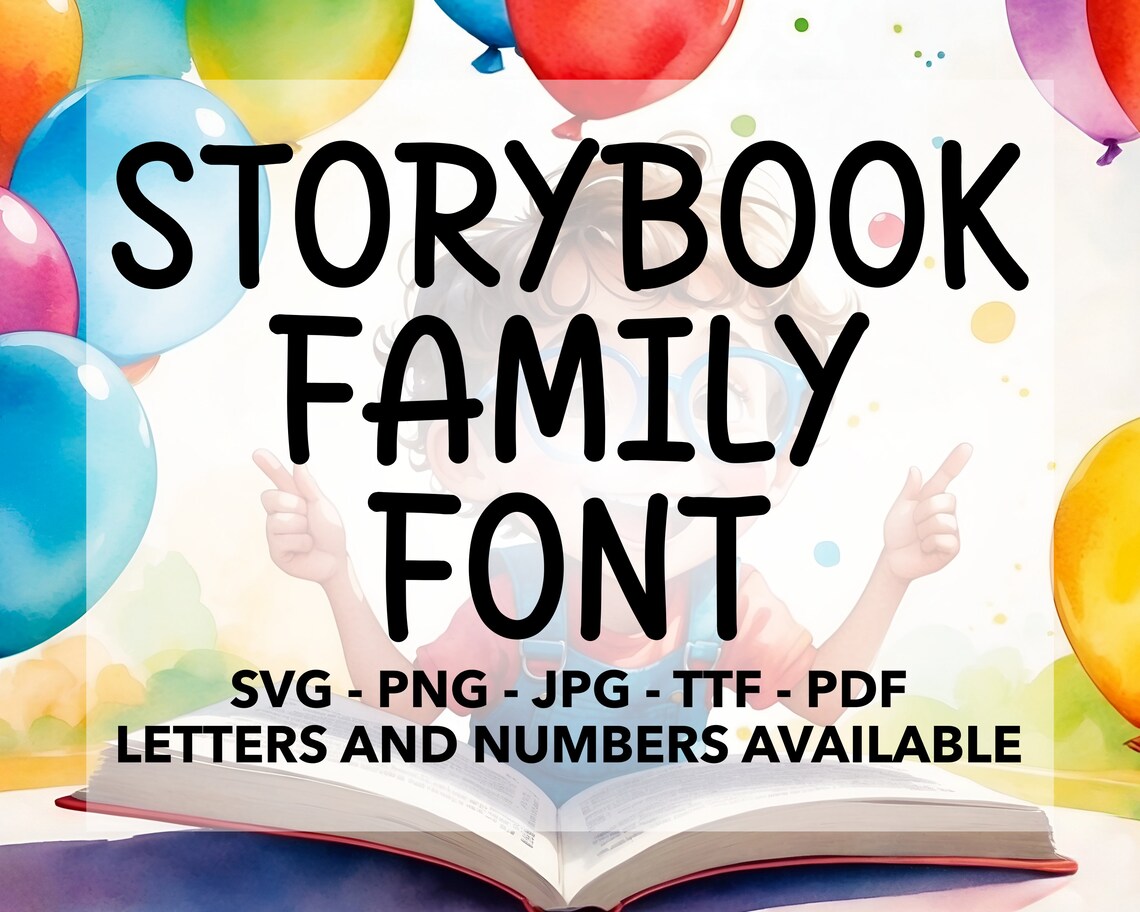 Storybook Family Font SVG - Storybook Font TTF - Old Storybook Font ...