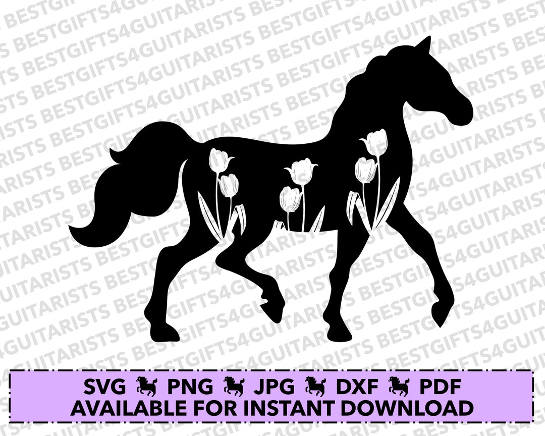 Floral Horse SVG Flower Horse SVG Tulip Horse Pony Svg - Etsy Australia