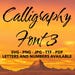 Calligraphy Font SVG, Calligraphy Letters, Wedding Numbers, Calligraphy ...