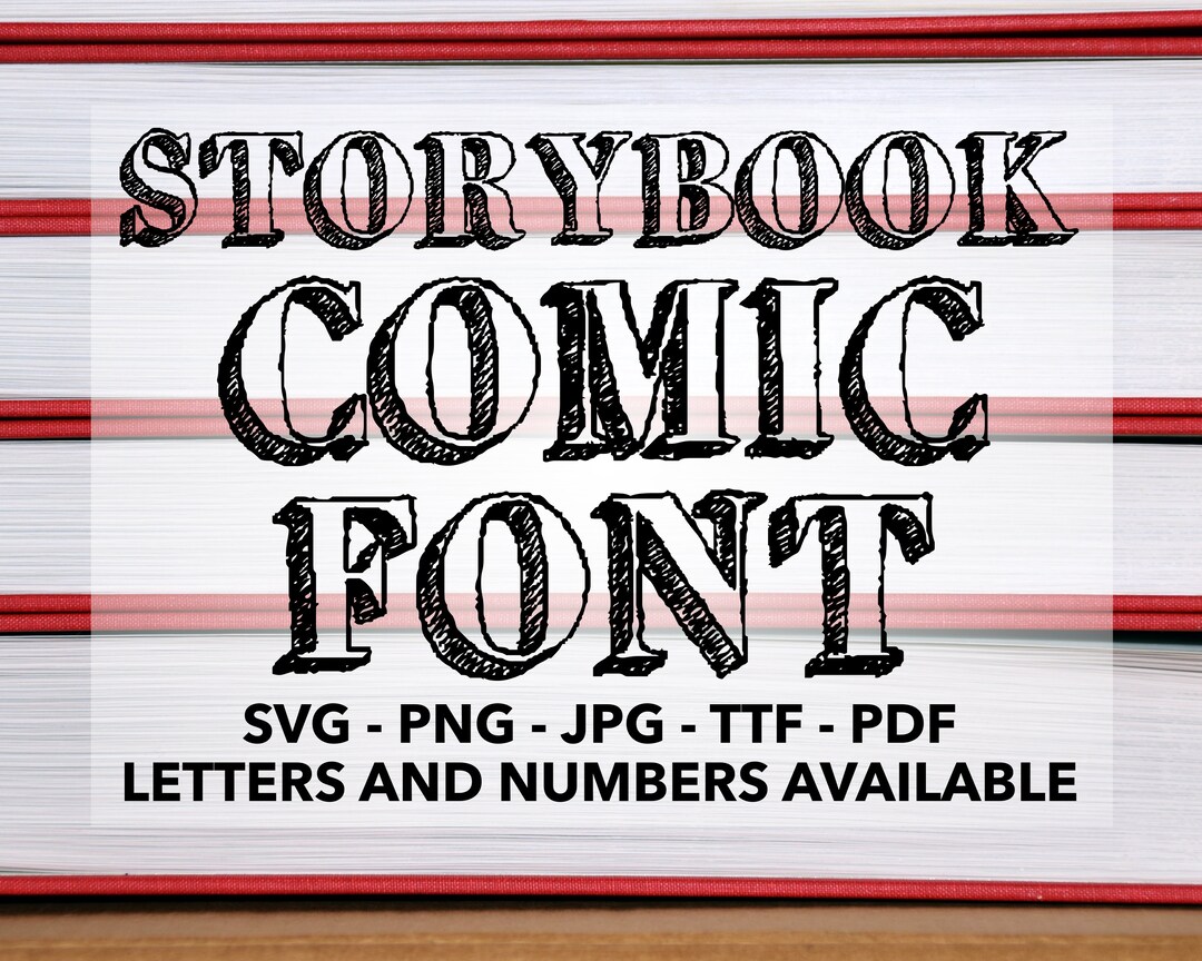 Storybook Comic Font SVG, Storybook Font for Cricut, Storybook Font SVG ...