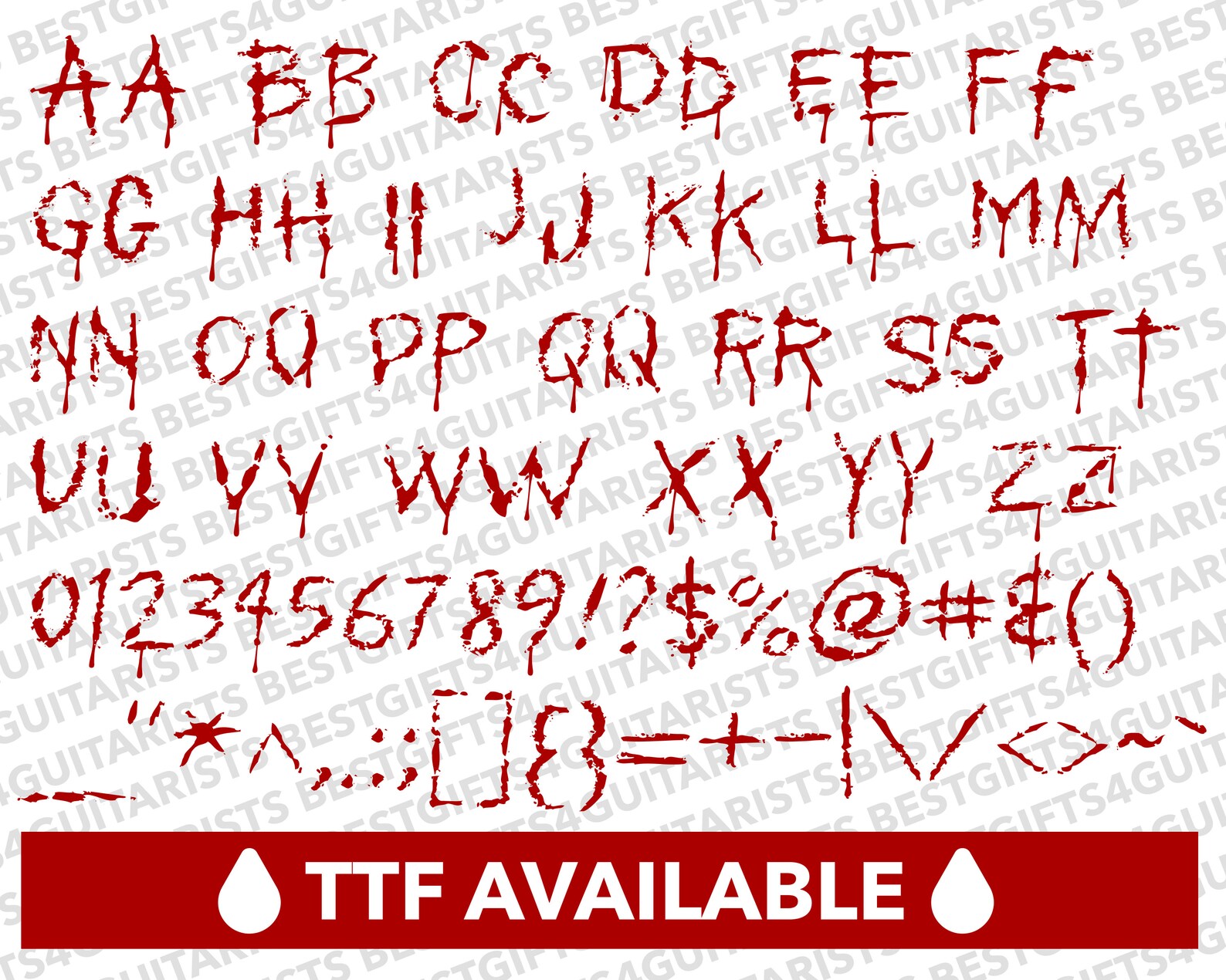 Blood Drop Font SVG, Blood Font for Cricut, Blood Font SVG, PNG, Jpg ...