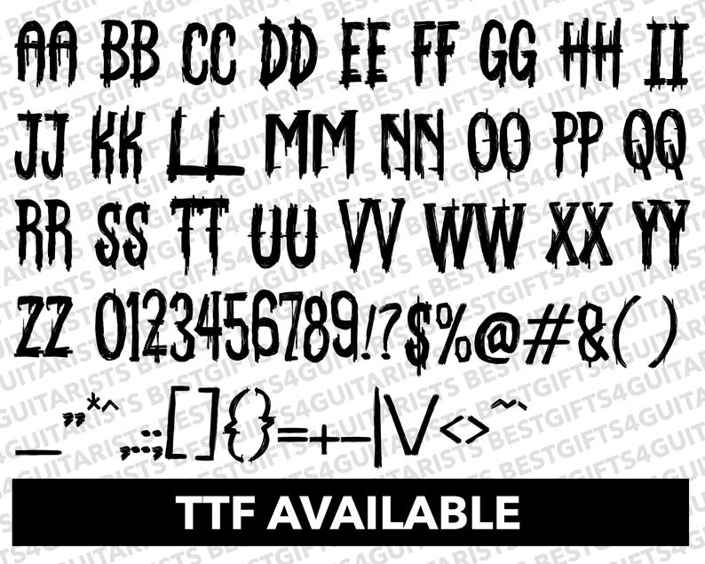 Horror Curse Font SVG, Horror Font, Distressed Letters Svg, Png, Jpg ...