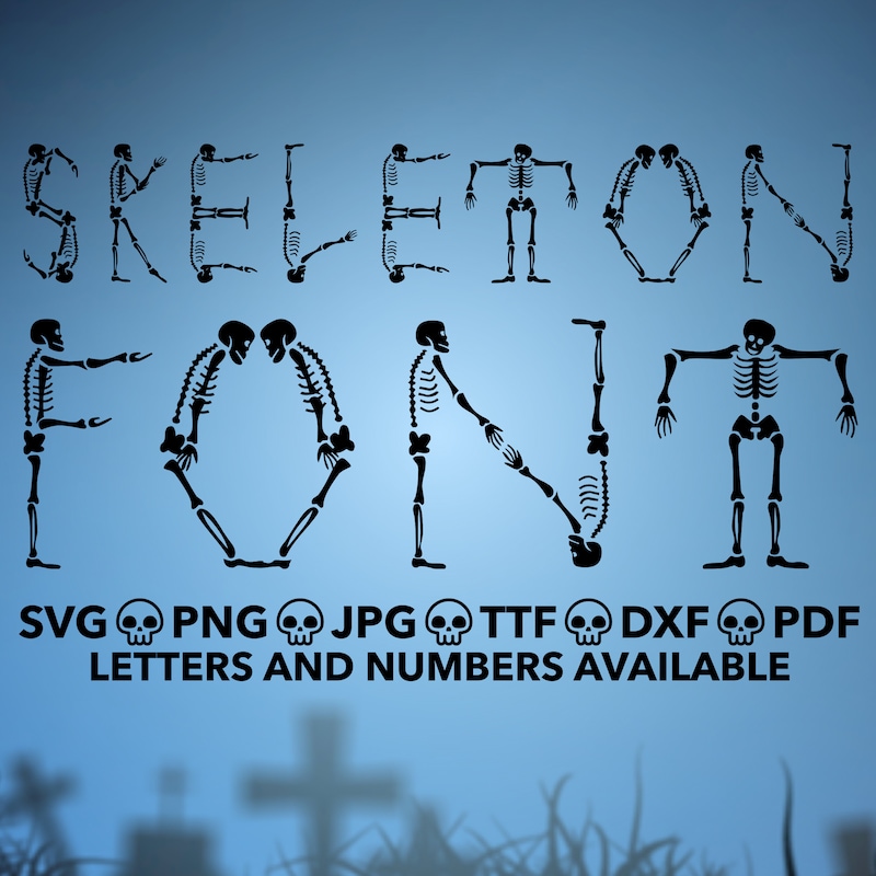 Skeleton Svg Letters - Etsy
