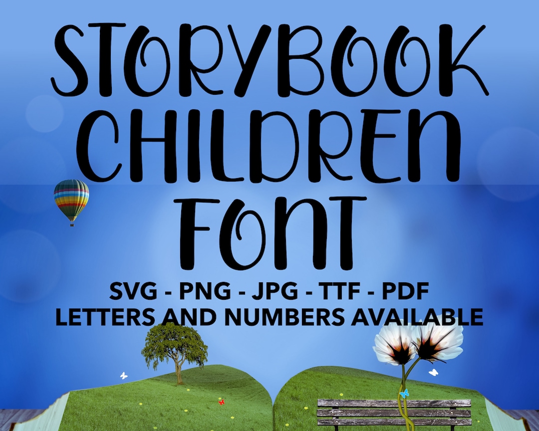 Storybook Children Font SVG, Storybook Font for Cricut, Storybook Font ...