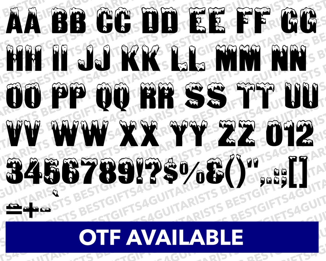 Ice and Snow Letters and Numbers SVG, Snow Cap Alphabet Bundle, Snow ...