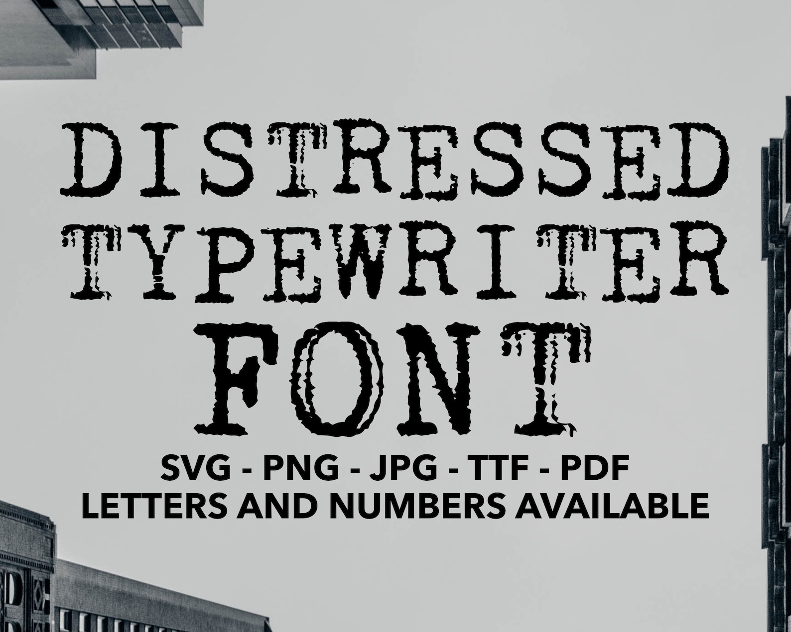 Distressed Typewriter Font SVG, Distressed Font TTF, Distressed Svg ...