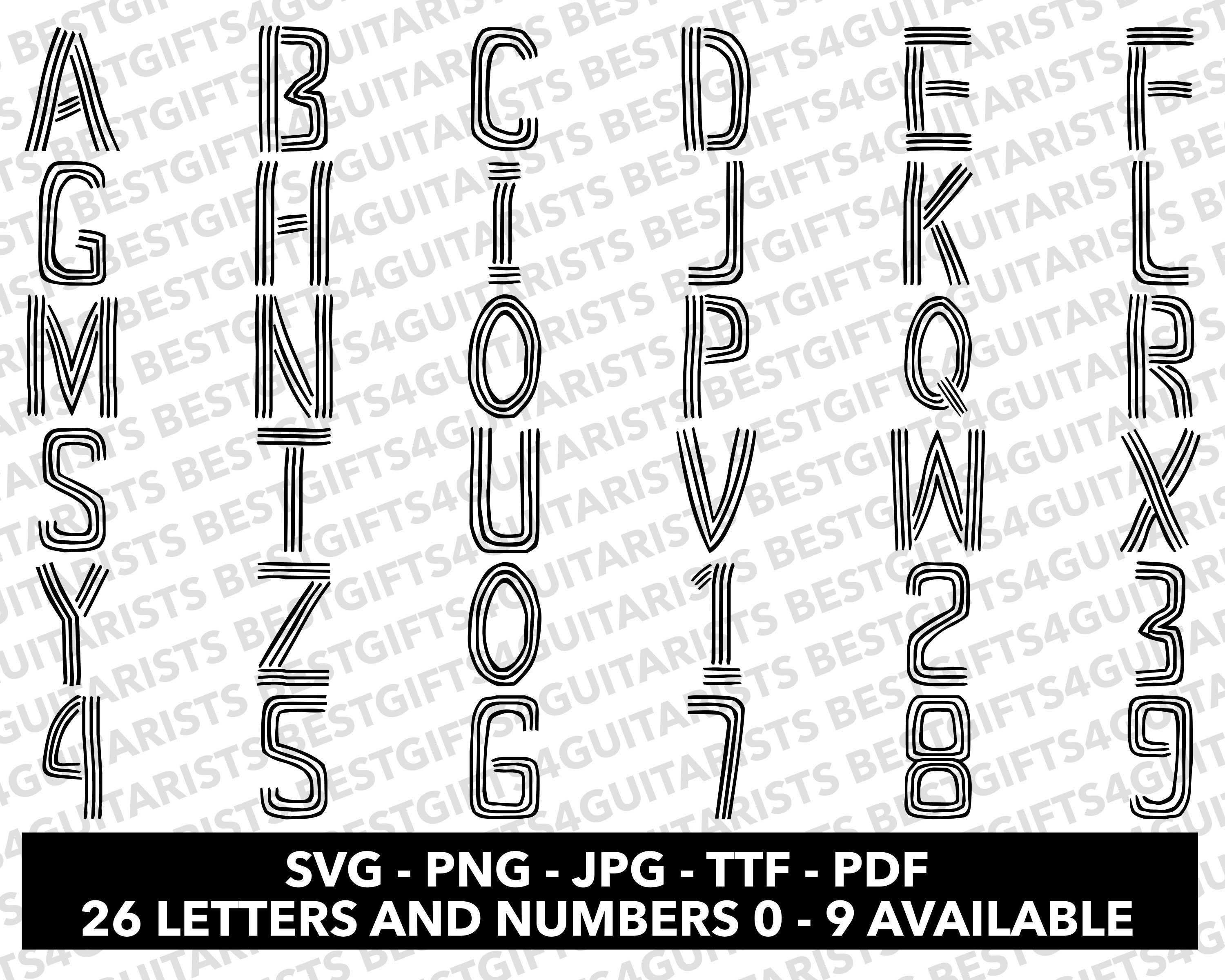 Lines by Hand Font SVG, Line Font for Cricut, Line Font SVG, PNG, Jpg ...