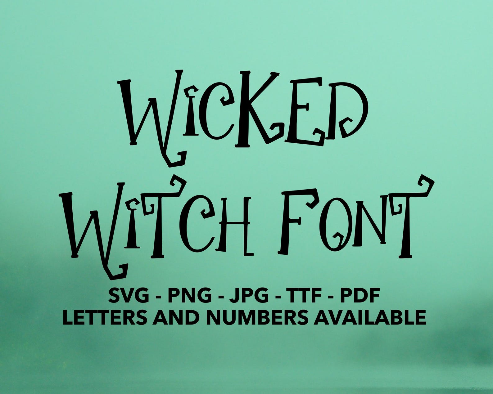 Wicked Witch Font SVG, Witch Font for Canva, Magic Font SVG, PNG, Jpg ...