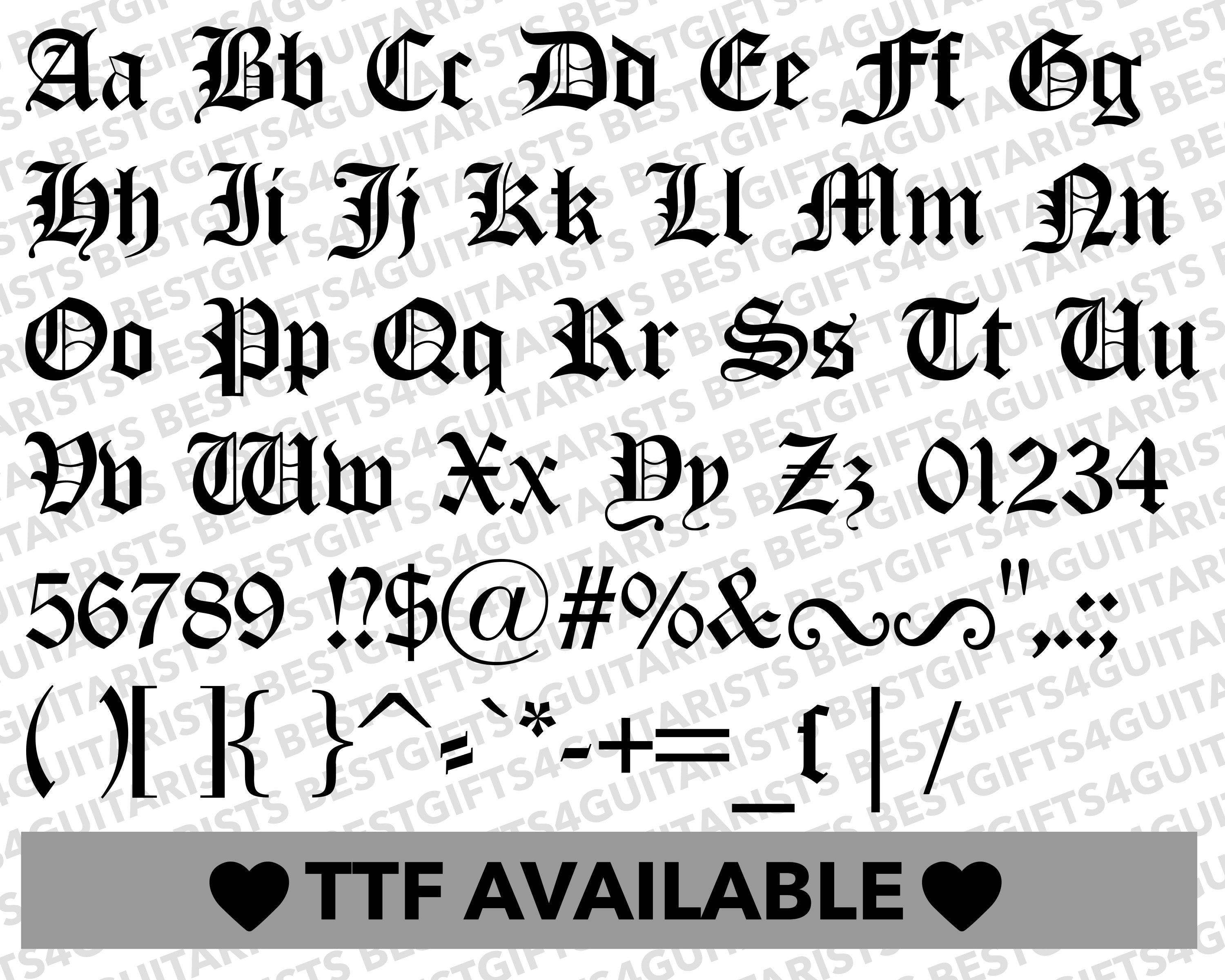 Gothic Font SVG, Blackletter Font SVG, Gothic Font Svg, Png, Jpg, Ttf ...