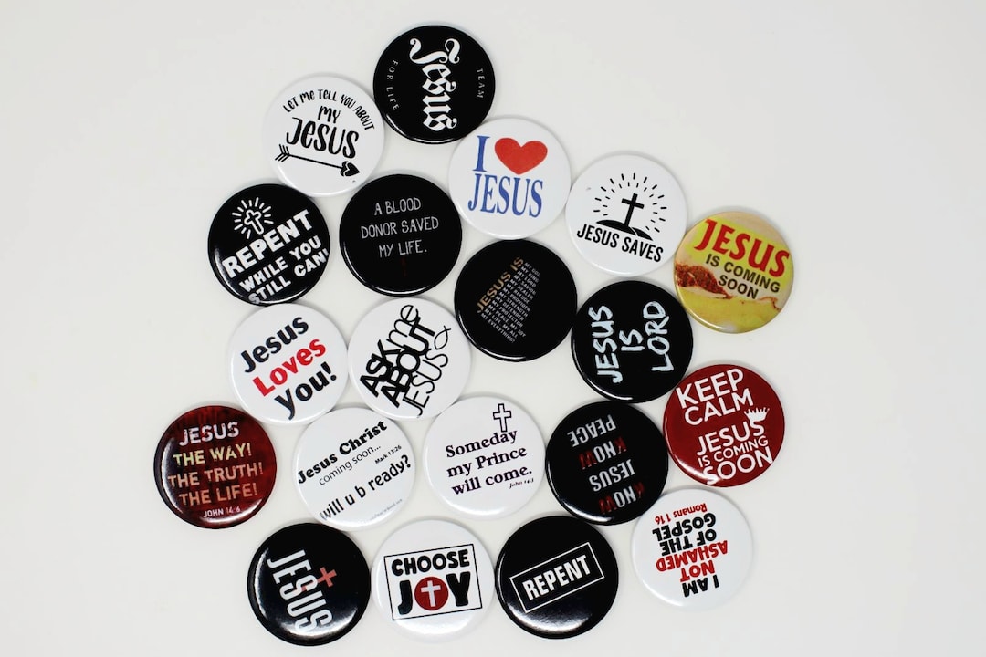 Christian Buttons Round Pins Pinback, Button Pin, Spiritual Badge ...