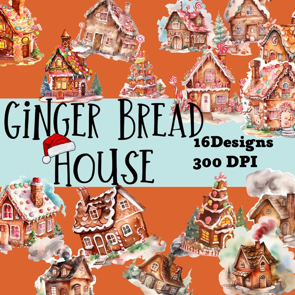 Ginger Bread House Clipart - Etsy