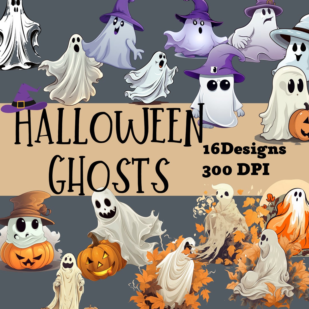 Halloween Ghosts - Halloween Clipart - Halloween Decoration Clipart ...