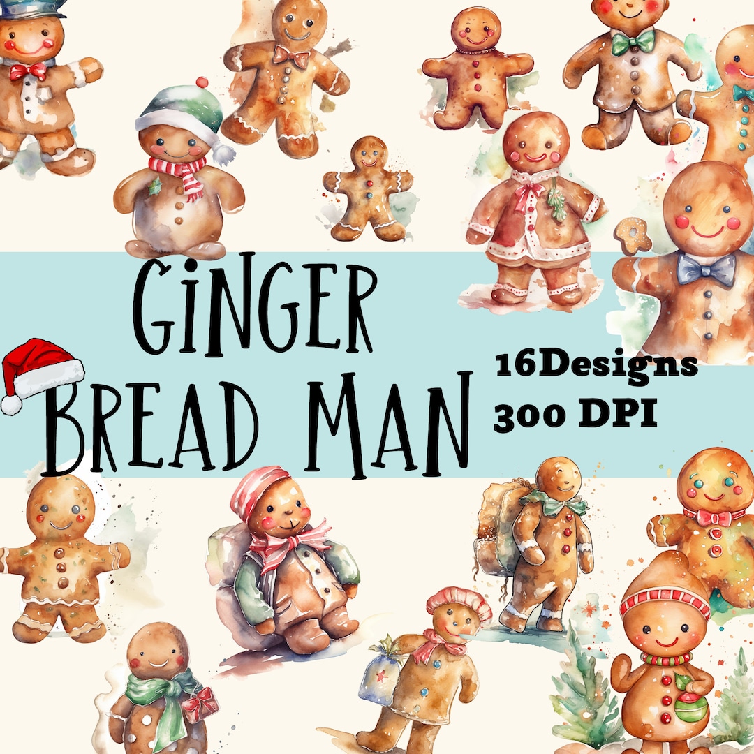 Ginger Bread Man Clipart - Christmas Clipart - Christmas Decoration ...