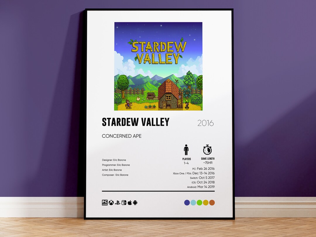 Buy Stardew Valley Poster Digital Download Stardew Poster Video Game ...