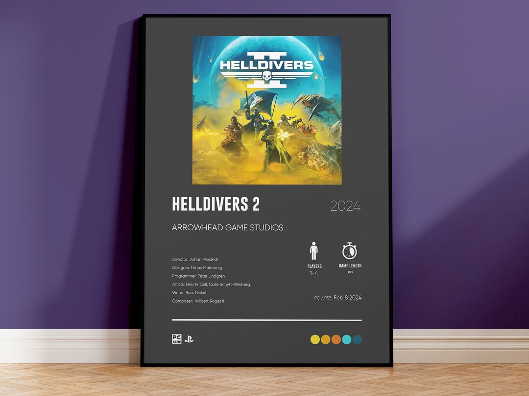 Helldivers 2 Poster Digital Download Video Game Poster Video Game Print ...