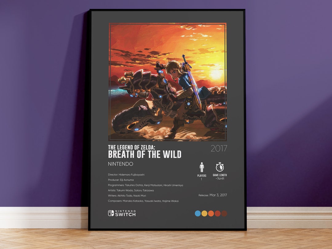 Zelda Breath of the Wild Poster Digital Download Zelda Poster Video ...