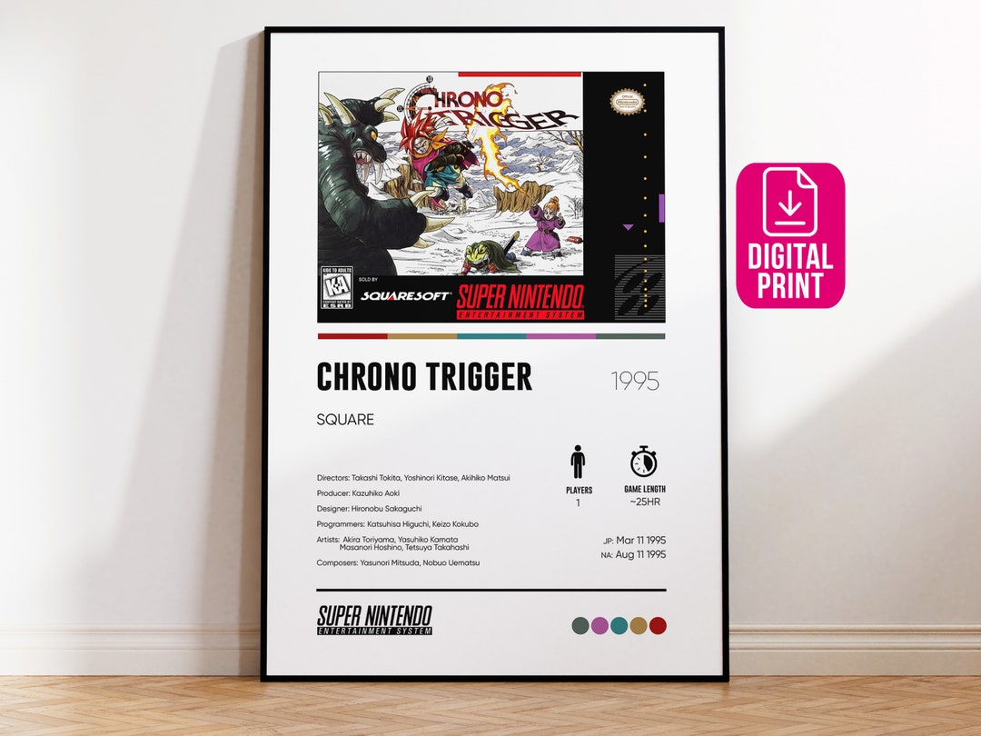 Chrono Trigger Poster Digital Download Video Game Poster Video Game Print Game Art Print Gaming ...