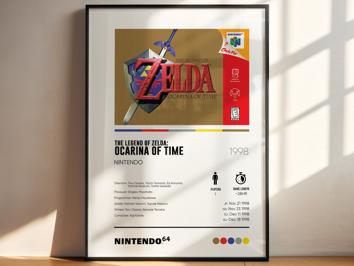 Legend of Zelda Ocarina of Time Poster Digital Download Video Game ...