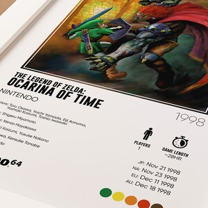 Zelda Ocarina of Time Poster Digital Print Zelda Poster Video Game ...