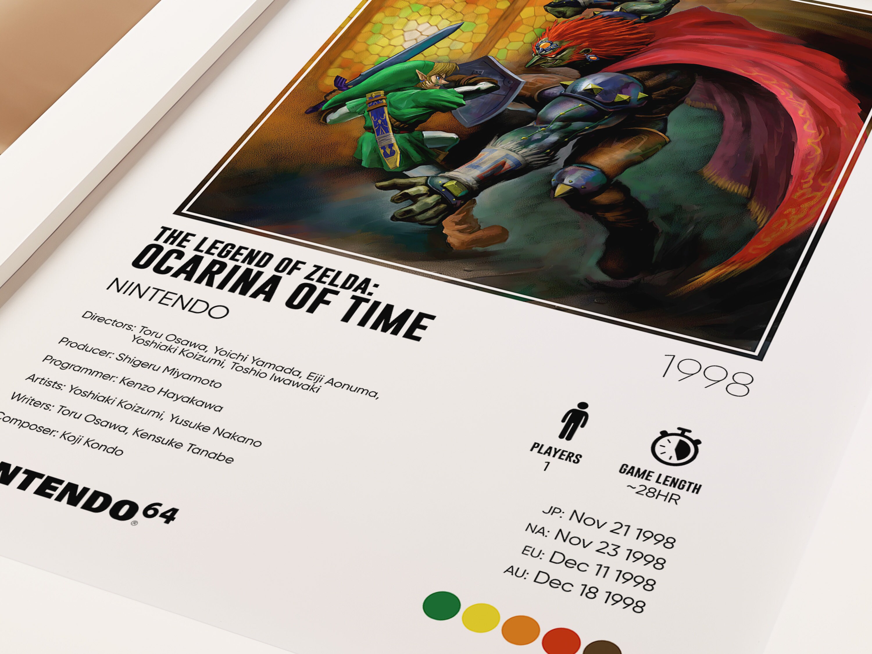 Zelda Ocarina of Time Poster Digital Print Zelda Poster Video Game ...