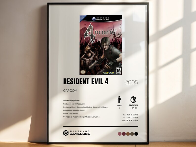 Resident Evil 4 Poster Digital Download Video Game Poster RE4 Poster ...