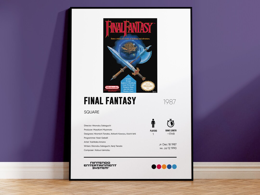 Final Fantasy Poster Digital Download Video Game Poster Video Game ...
