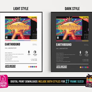 Earthbound Poster for Game Room Video Game Poster Video Game Print ...