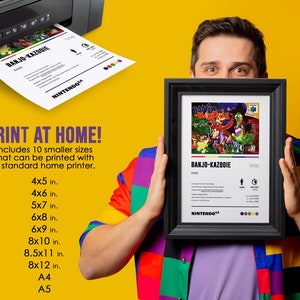 Banjo Kazooie Poster Digital Download Video Game Poster Video Game ...