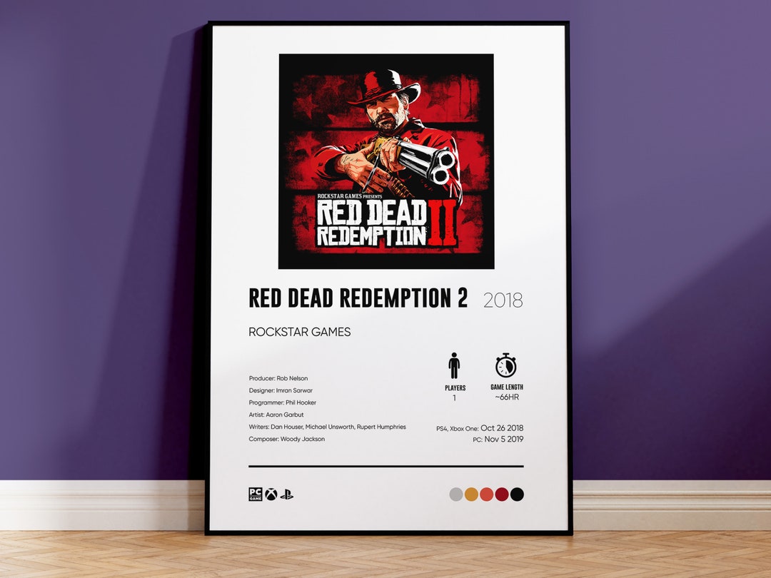 Red Dead Redemption 2 Poster Digital Download Video Game Poster Video ...