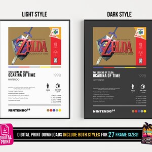 Legend of Zelda Ocarina of Time Poster Digital Download Video Game ...
