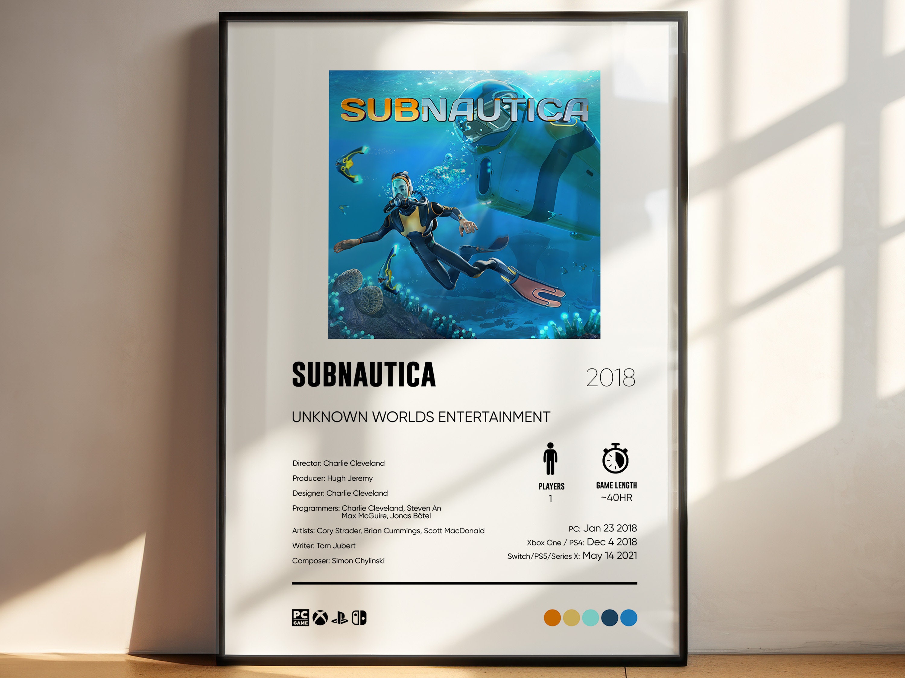 Subnautica Poster Digital Download Video Game Poster Video Game Print ...