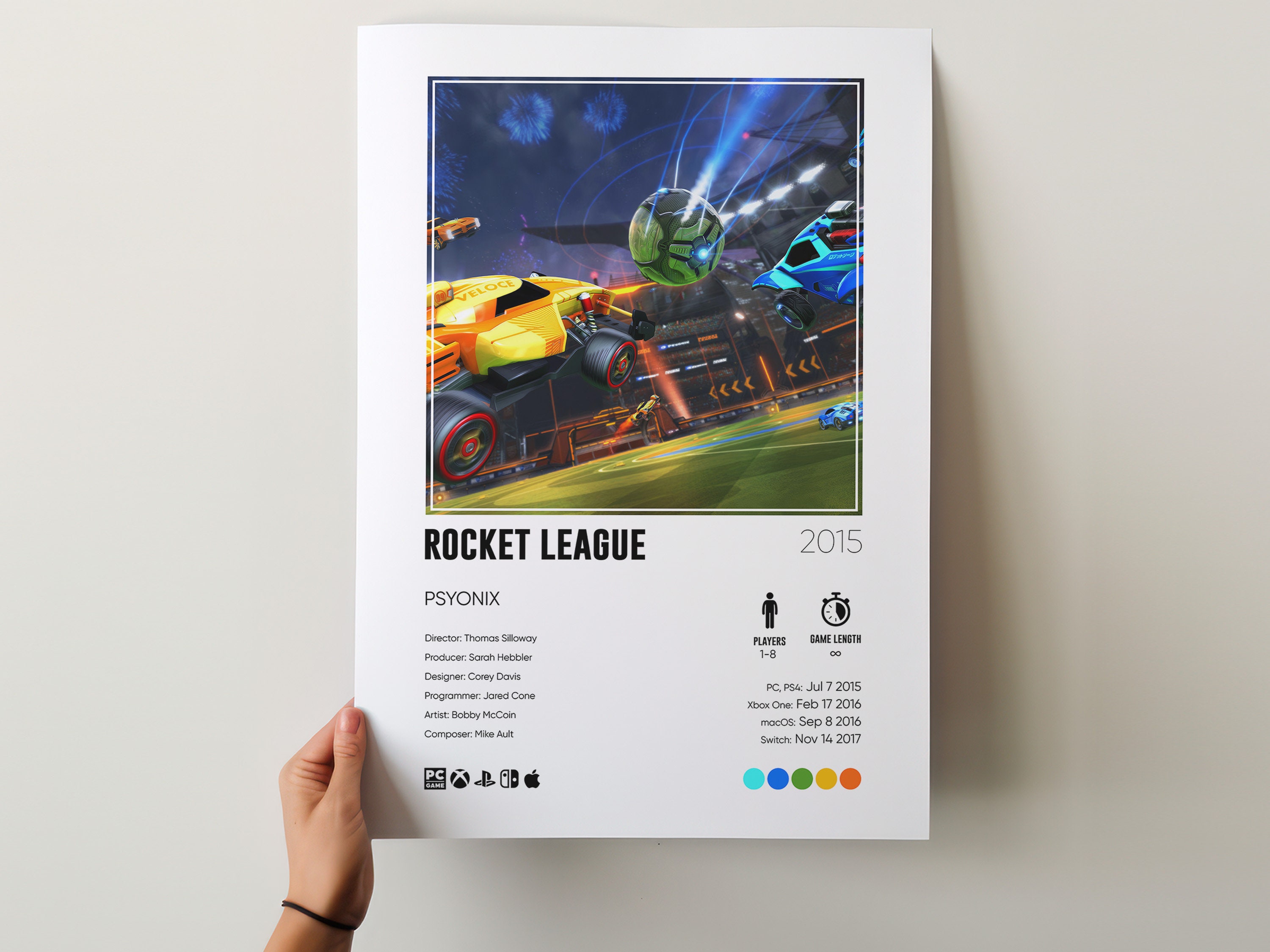 Rocket League Poster Digital Download Video Game Poster RLCS RL Rocket ...